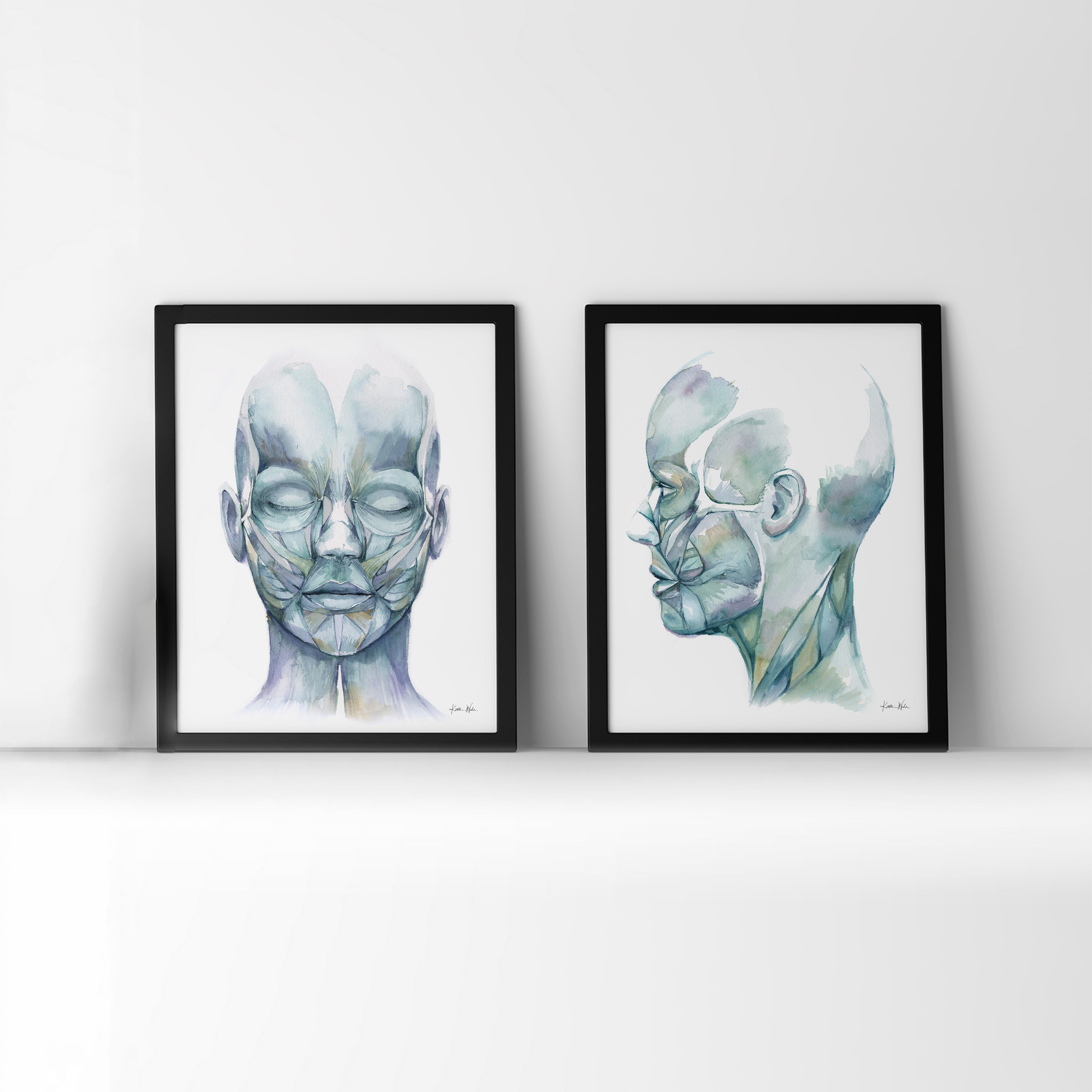 Meridians of the Body Watercolor Print Set | Acupuncture Art – Lyon ...