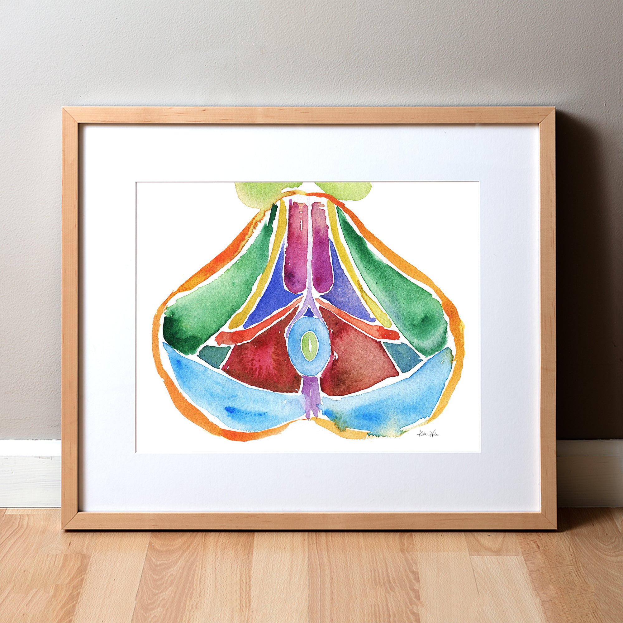 Male Pelvic Floor Watercolor Print – Lyon Road Art