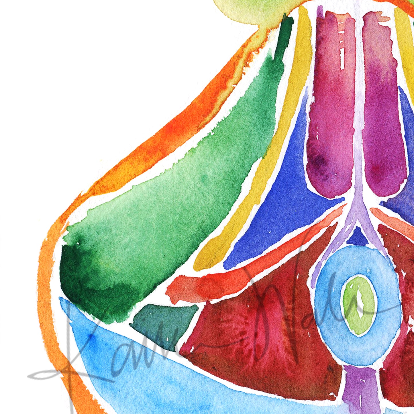 Male Pelvic Floor Watercolor Print – Lyon Road Art
